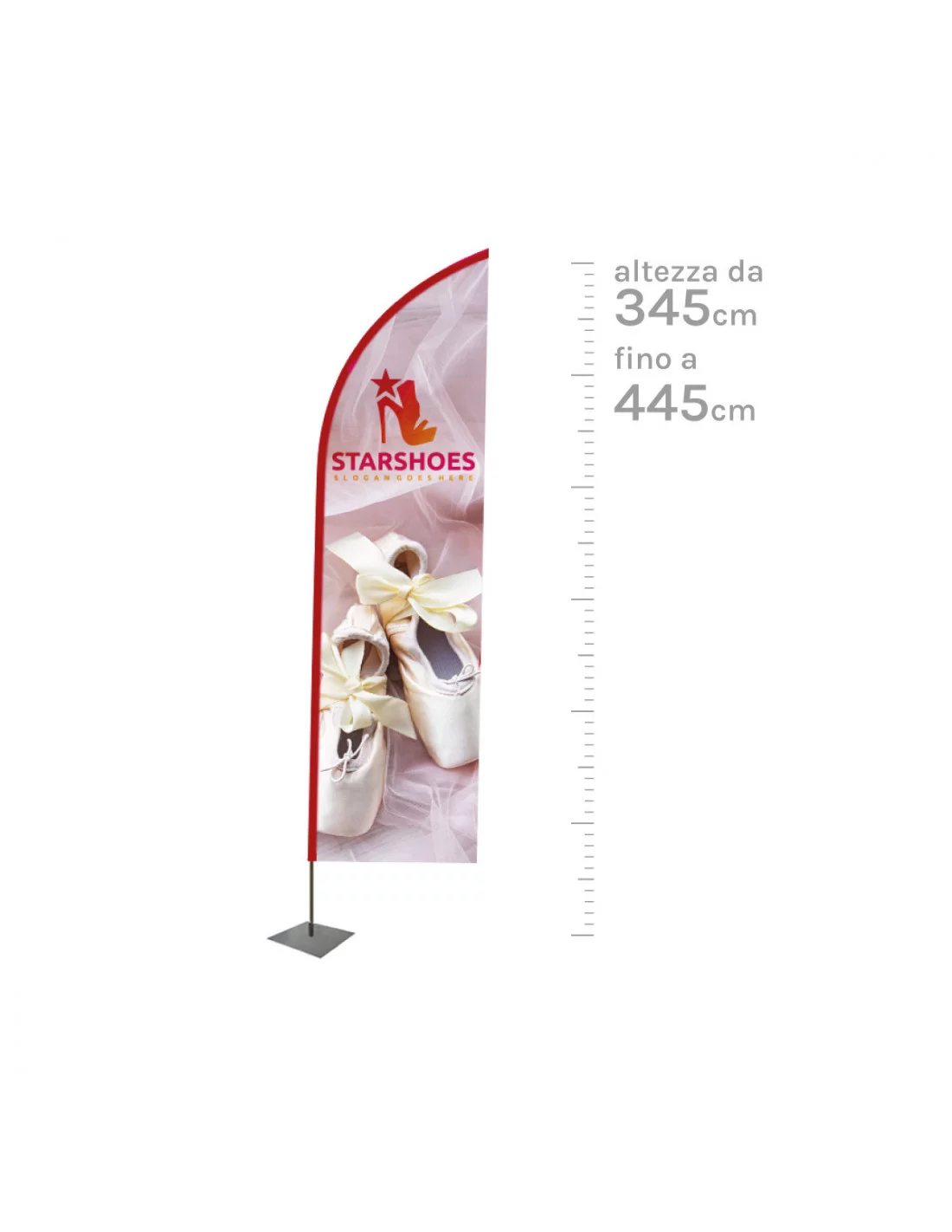 Self-standing adv flag - MaxiVela