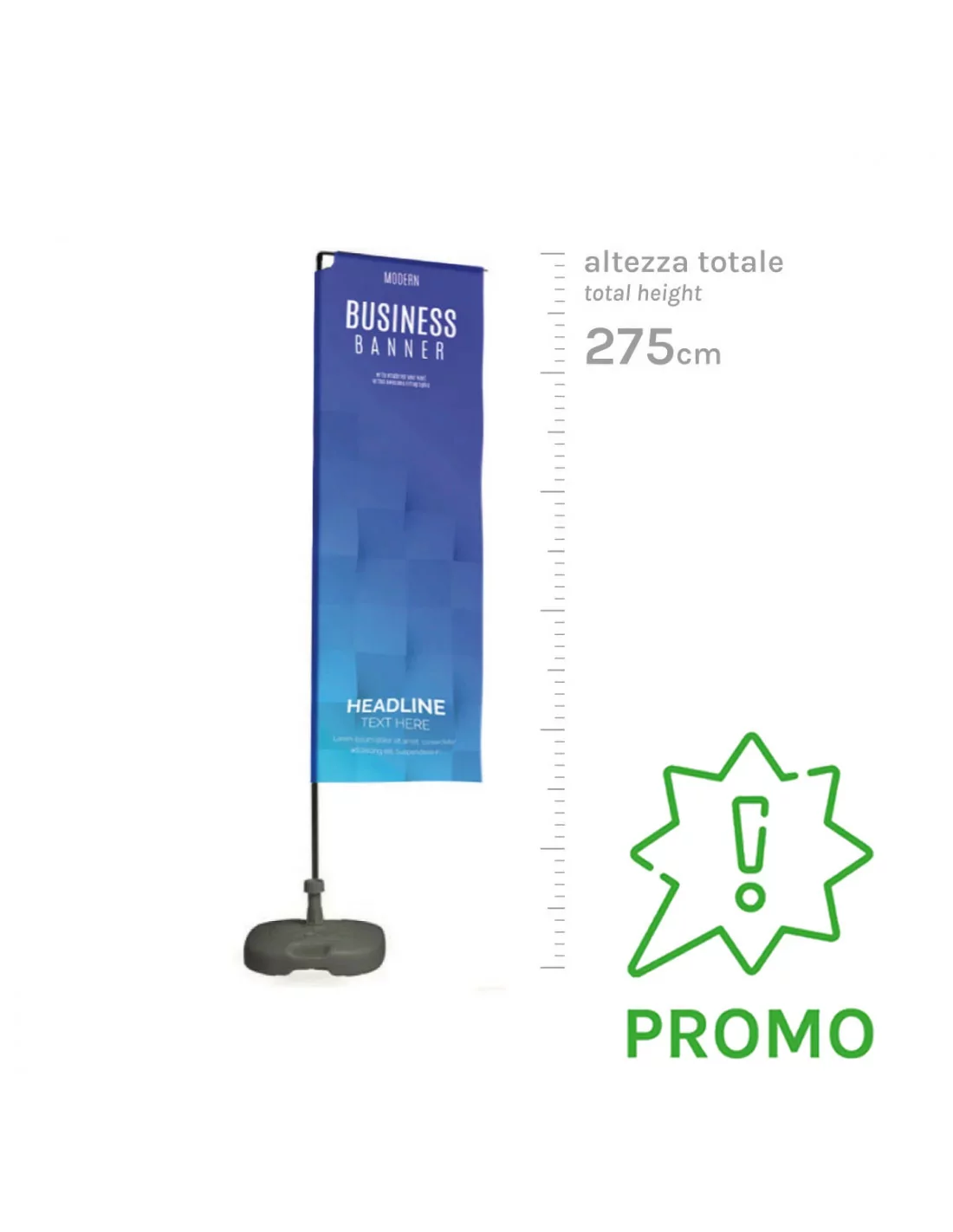 Bandiere personalizzate pubblicitarie da esterni - Eolo Small